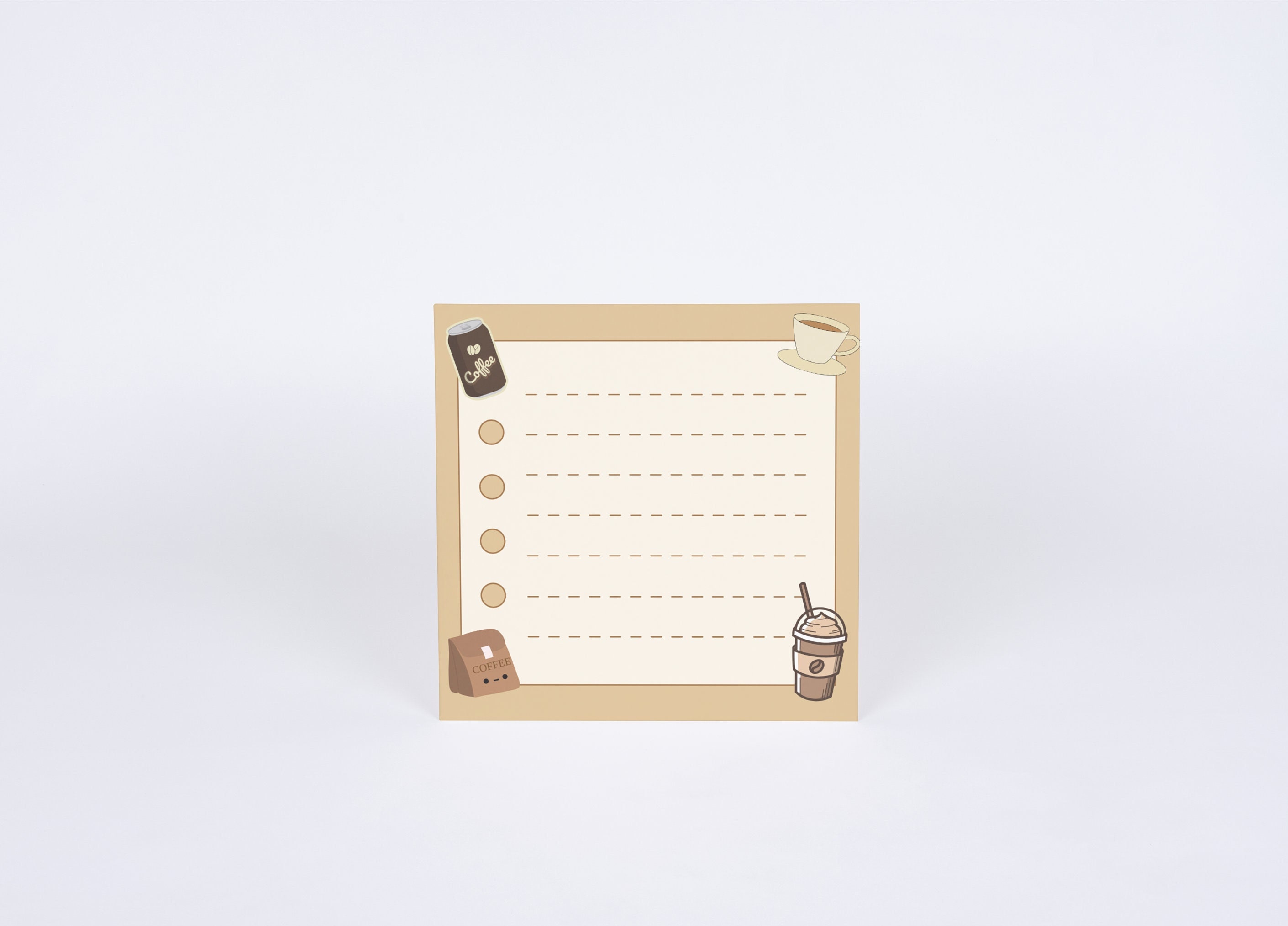4 Designs Coffee Theme Printable Notepad 3x3 Inch Digital Download Memo ...