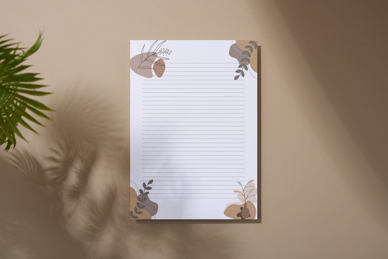 Minimalist Printable Writing Paper Printable Stationery A4 and US ...