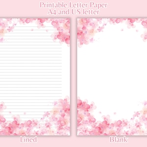 Printable Stationery Paper for Letter Writing Digital Download Set ...