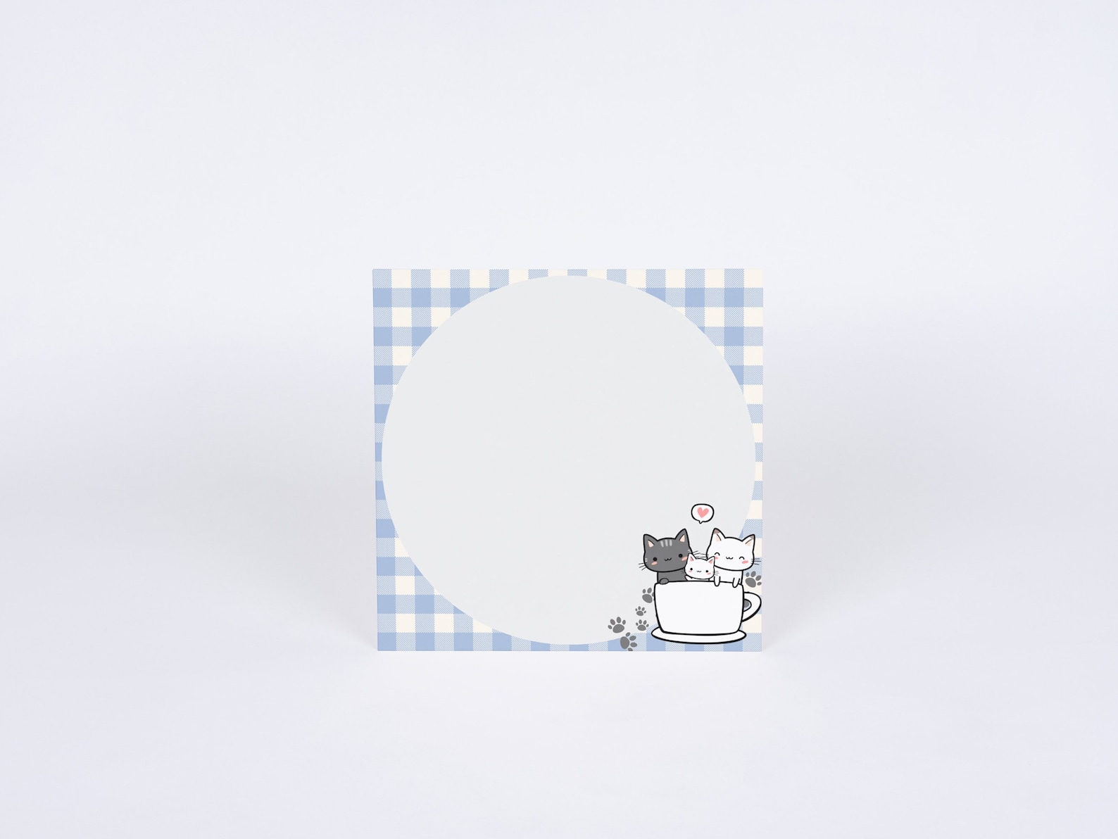 4 Designs Cat Theme Printable Notepad 3x3 Inch Digital Download Memo ...