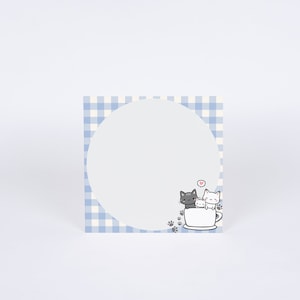 4 Designs Cat Theme Printable Notepad 3x3 Inch Digital Download Memo ...