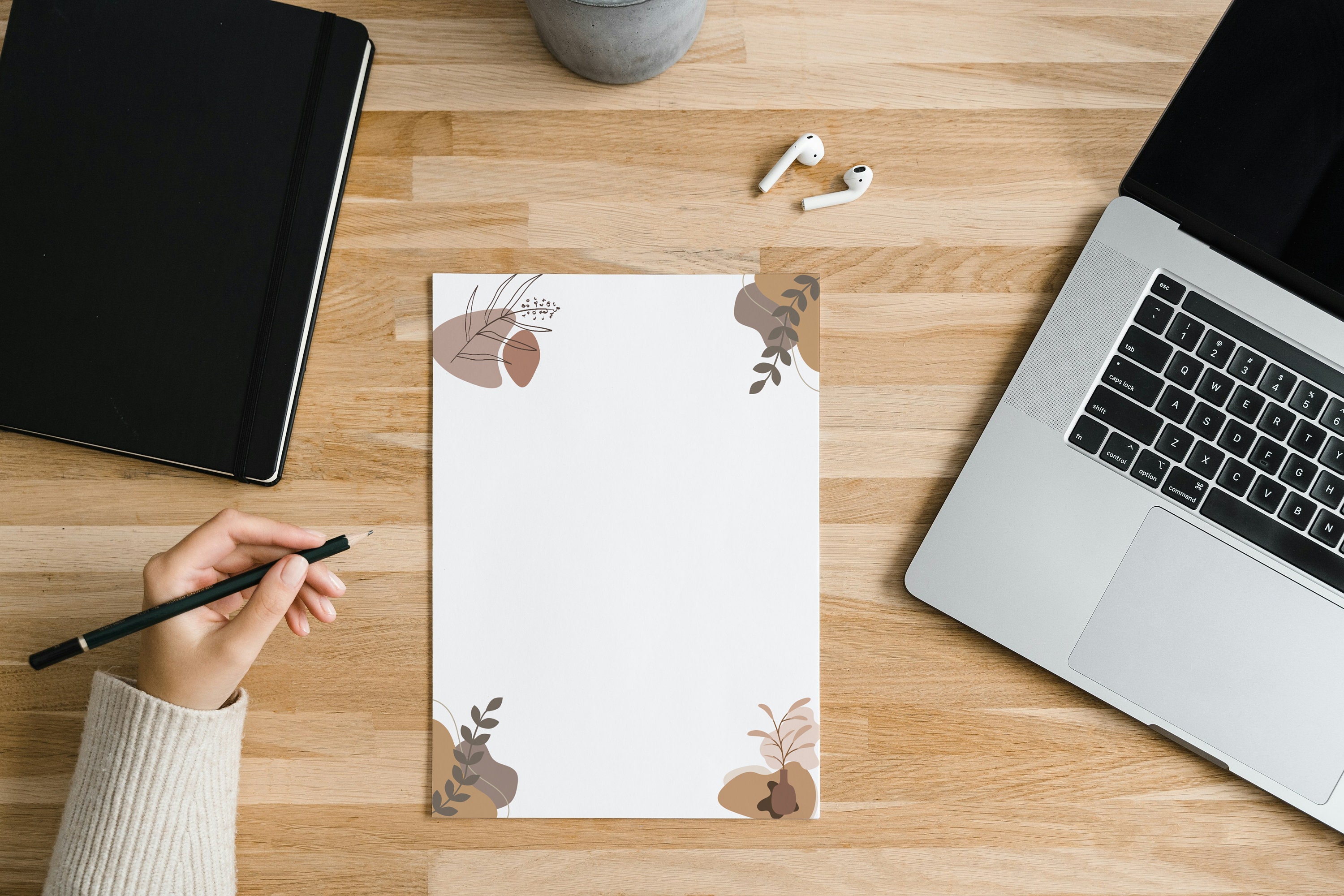 Minimalist Printable Writing Paper Printable Stationery A4 and US ...