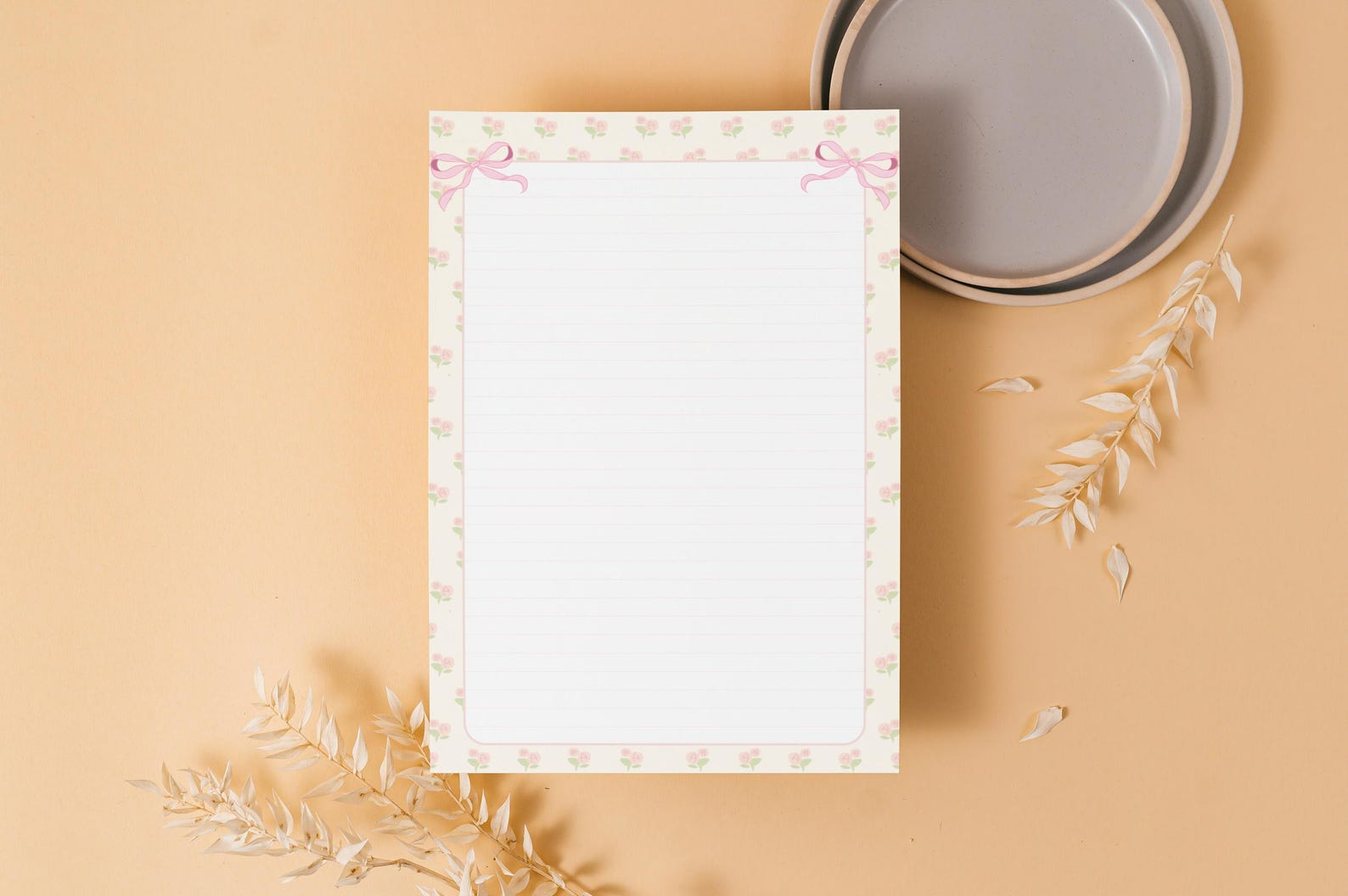 Coquette Printable Writing Paper Set Stationery PDF Digital Letter ...