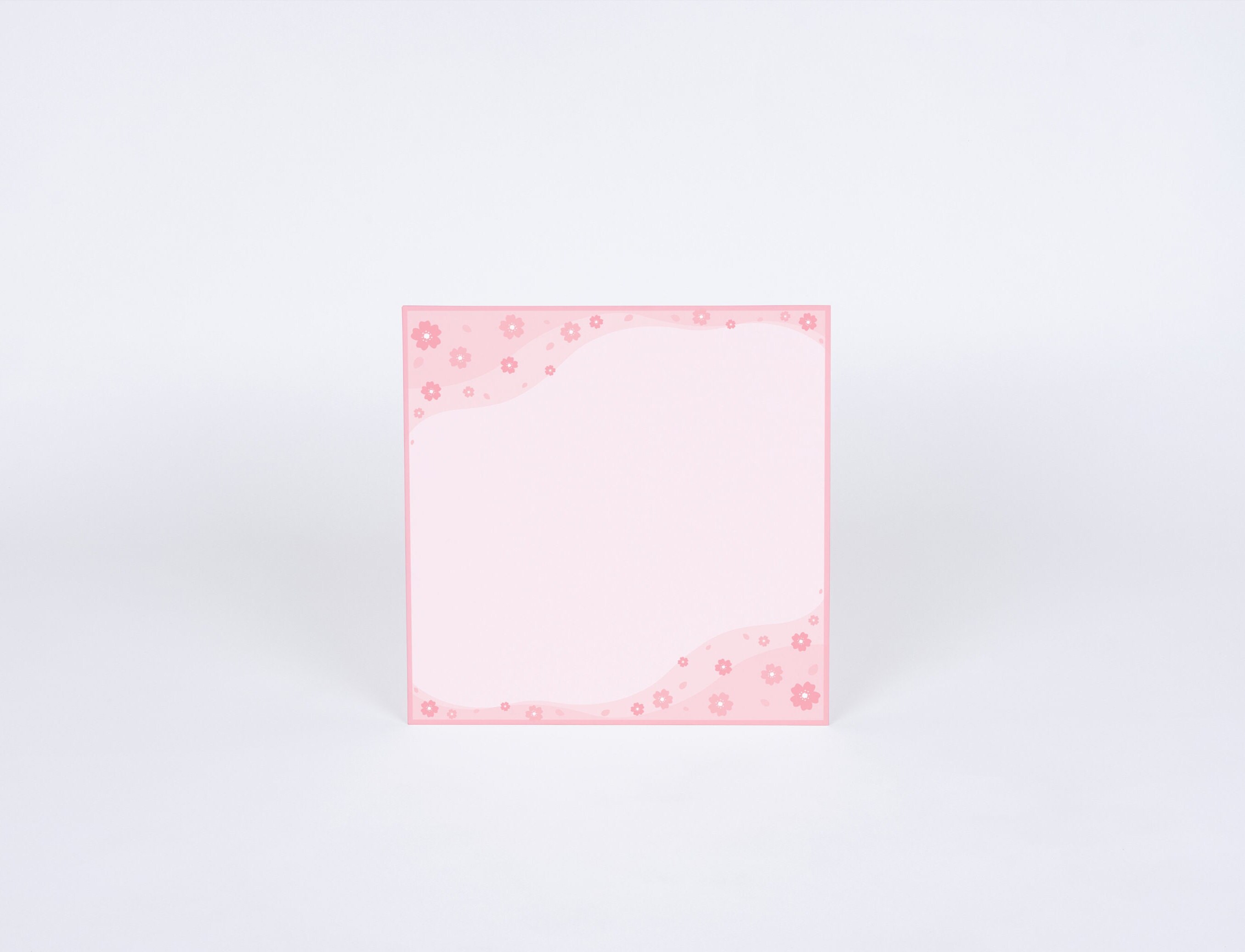 4 Designs Cherry Blossom Theme Printable Notepad 3x3 Inch Digital ...