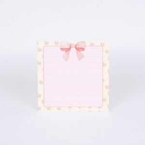 4 Designs Coquette Theme Printable Notepad Cute Stationery Digital Note ...