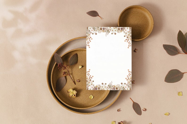 Printable Writing Paper Set Stationery PDF Digital Letter Paper Lined ...