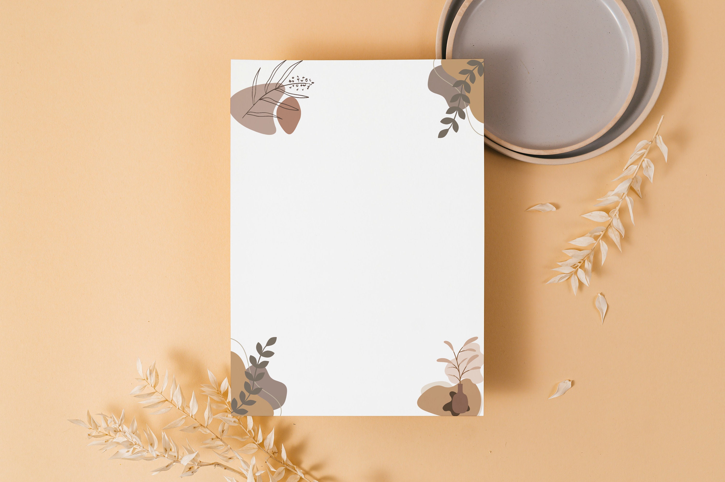 Minimalist Printable Writing Paper Printable Stationery A4 and US ...