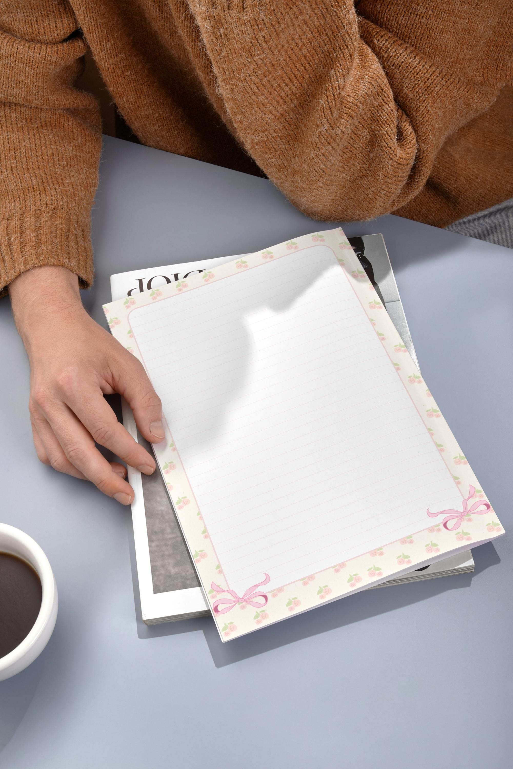 Coquette Printable Writing Paper Set Stationery PDF Digital Letter ...