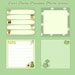 4 Designs Green Theme Printable Notepad 3x3 Inch Digital Download Memo ...