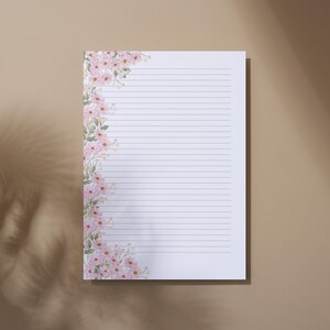 Flowers Printable Writing Paper Set Stationery PDF Digital Letter Paper ...