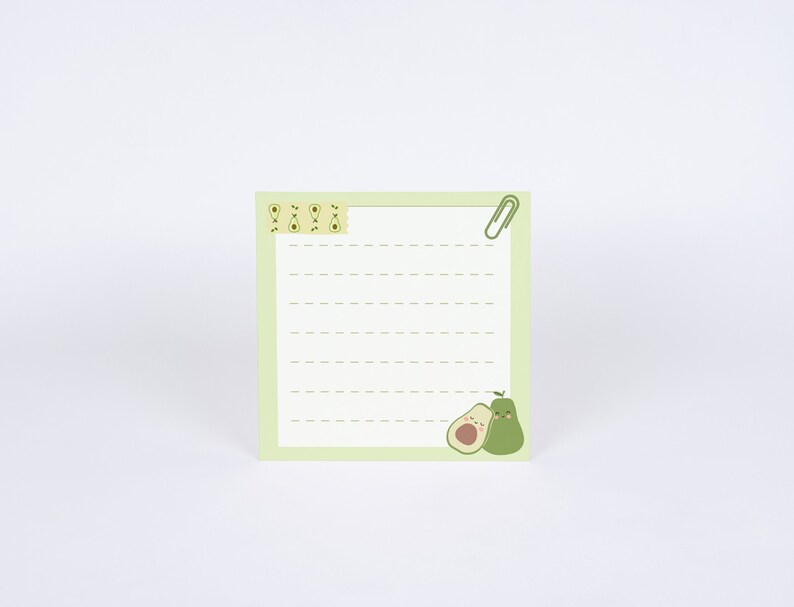 4 Designs Green Theme Printable Notepad 3x3 Inch Digital Download Memo ...