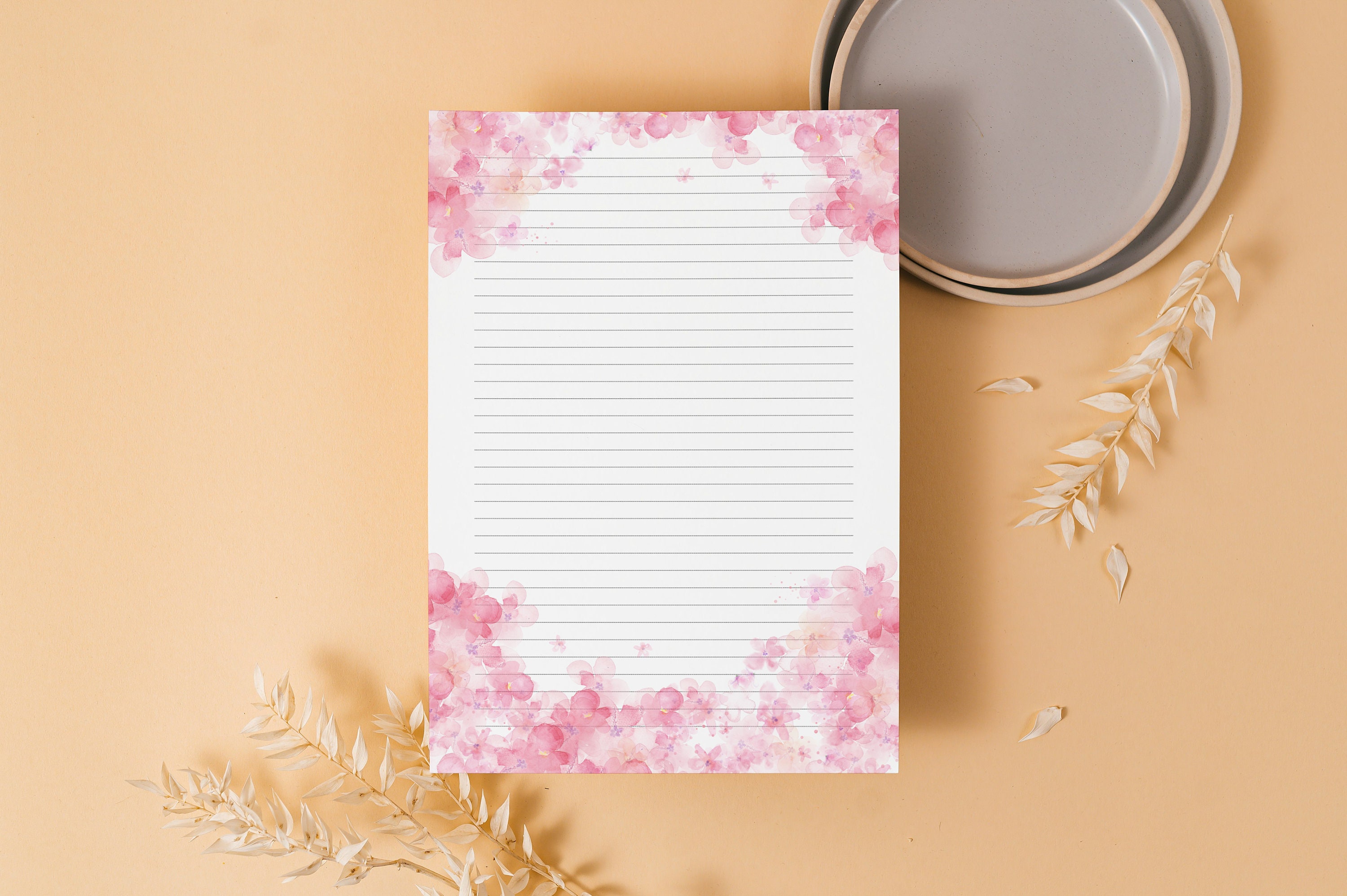 Printable Stationery Paper for Letter Writing Digital Download Set ...