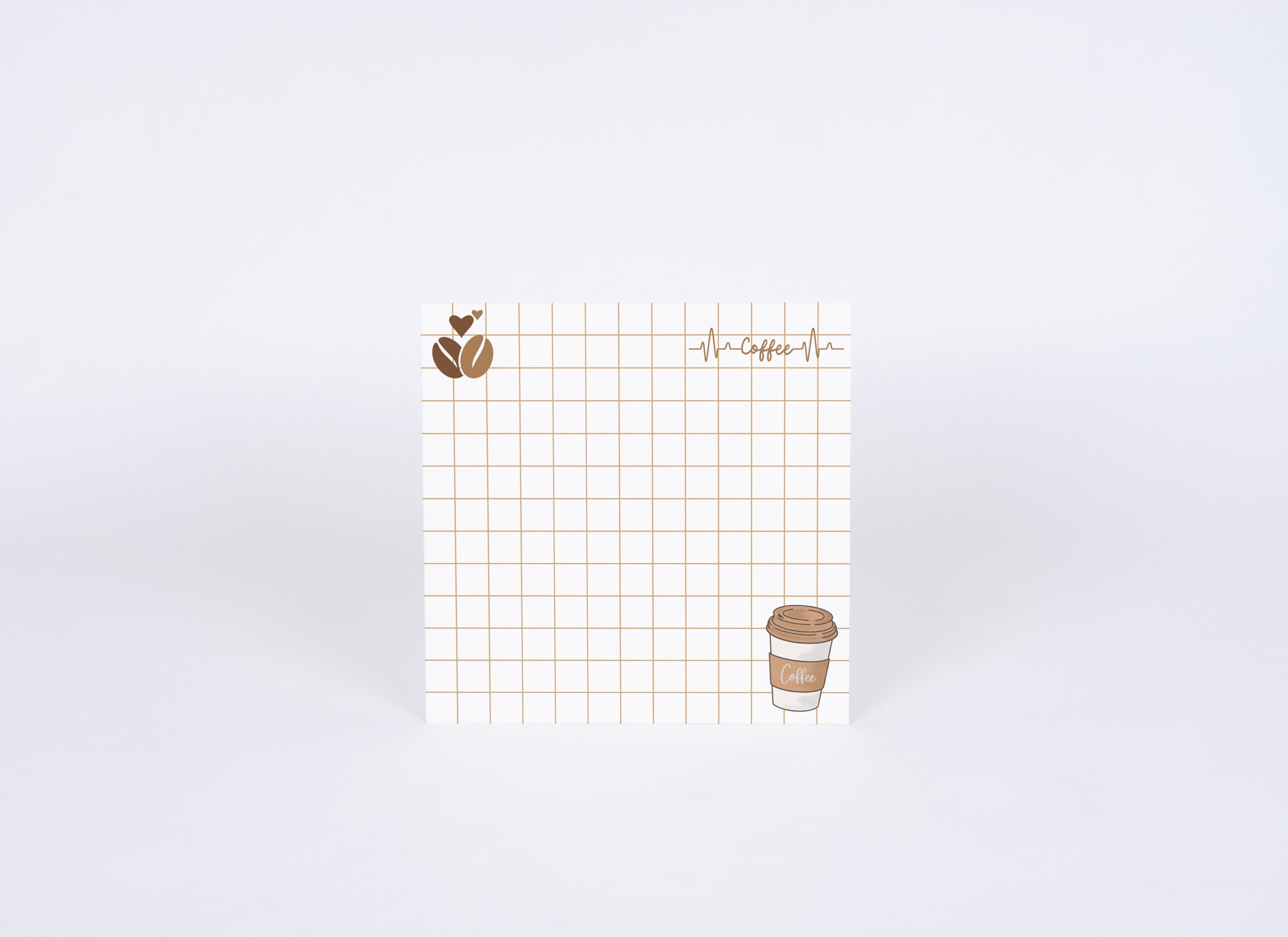 4 Designs Coffee Theme Printable Notepad 3x3 Inch Digital Download Memo ...