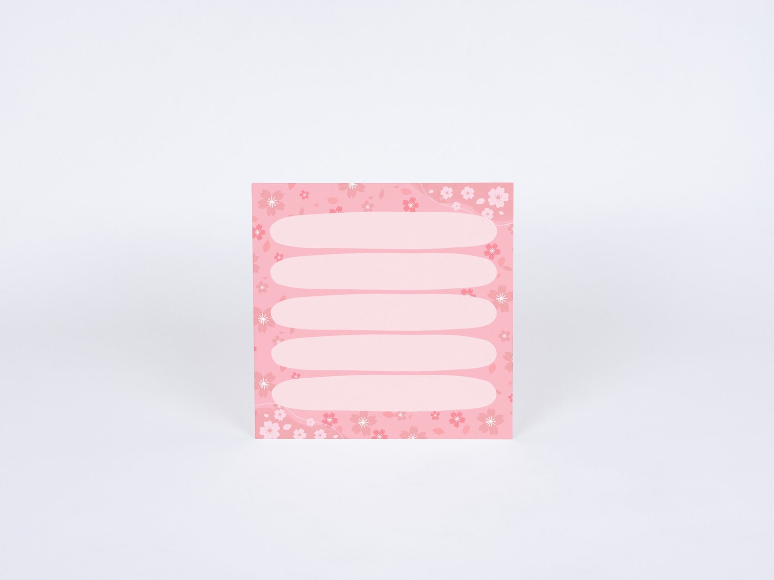 4 Designs Cherry Blossom Theme Printable Notepad 3x3 Inch Digital ...