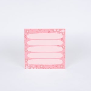 4 Designs Cherry Blossom Theme Printable Notepad 3x3 Inch Digital ...