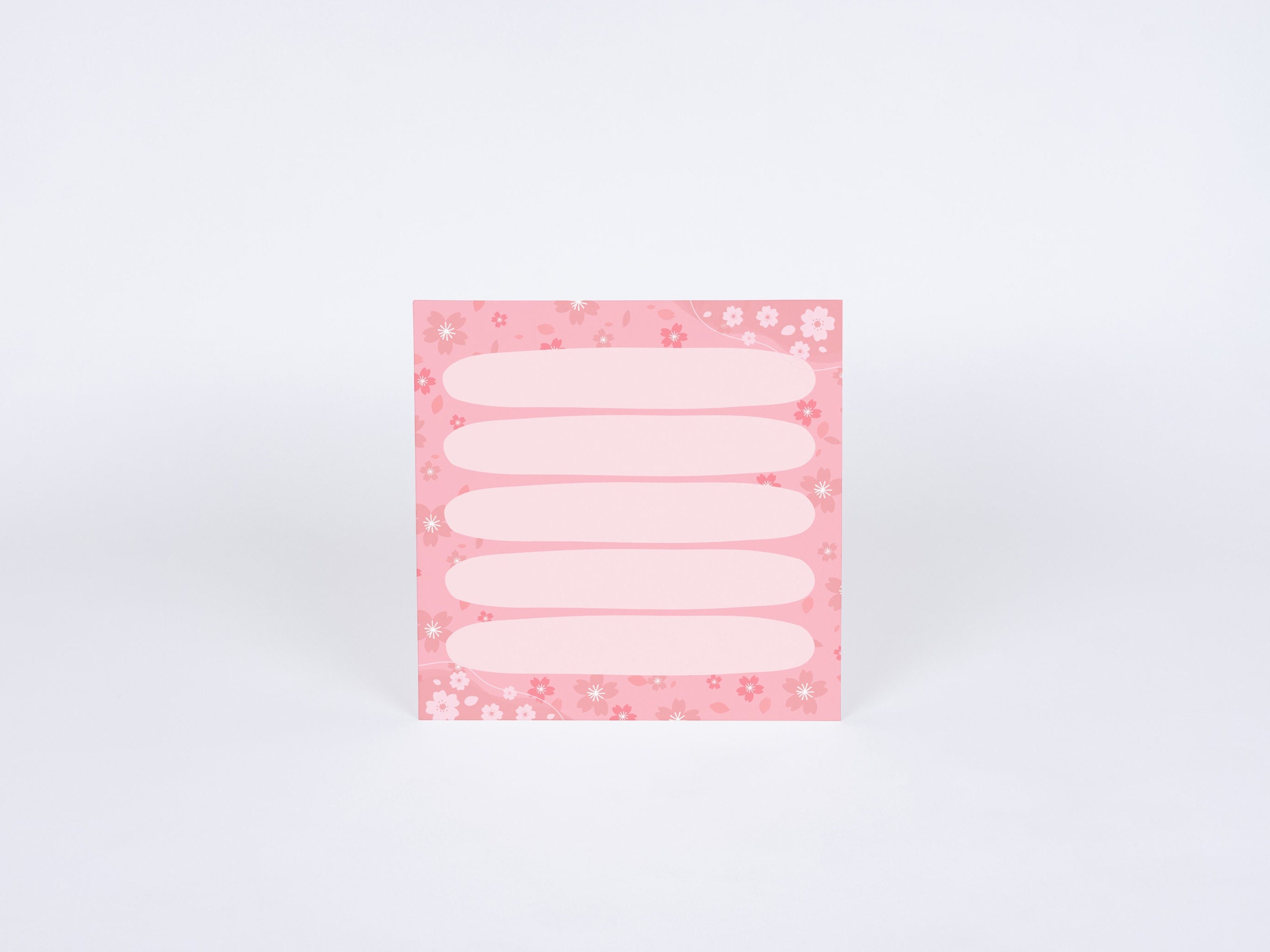 4 Designs Cherry Blossom Theme Printable Notepad 3x3 Inch Digital ...