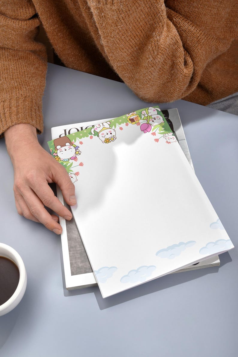 Printable Writing Paper Set Stationery PDF Digital Letter Paper Lined ...