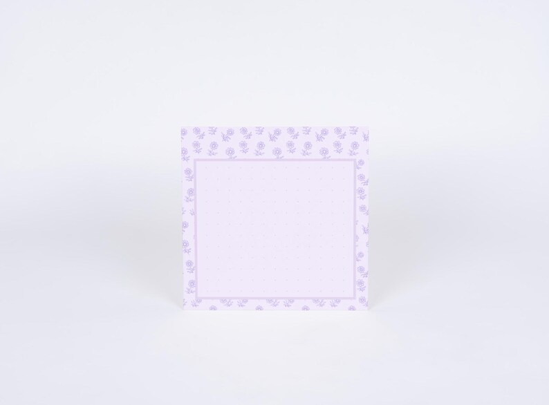 4 Designs Purple Theme Printable Notepad 3x3 Inch Digital Download Memo ...