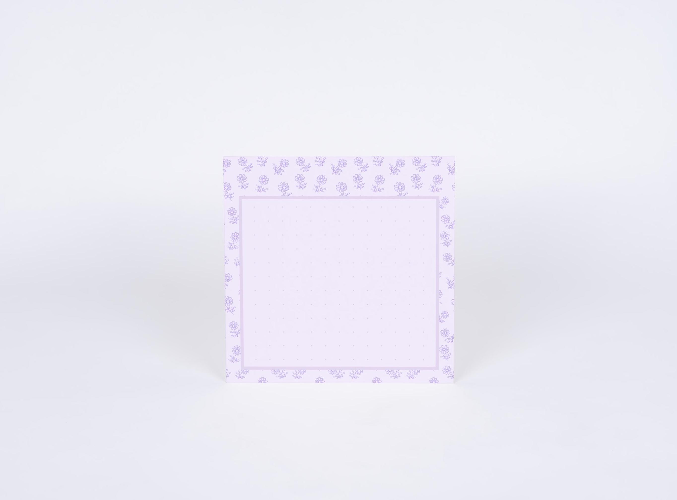 4 Designs Purple Theme Printable Notepad 3x3 Inch Digital Download Memo ...