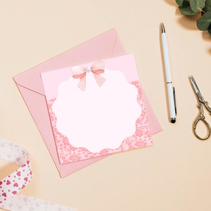 4 Designs Coquette Theme Printable Notepad Cute Stationery Digital Note ...