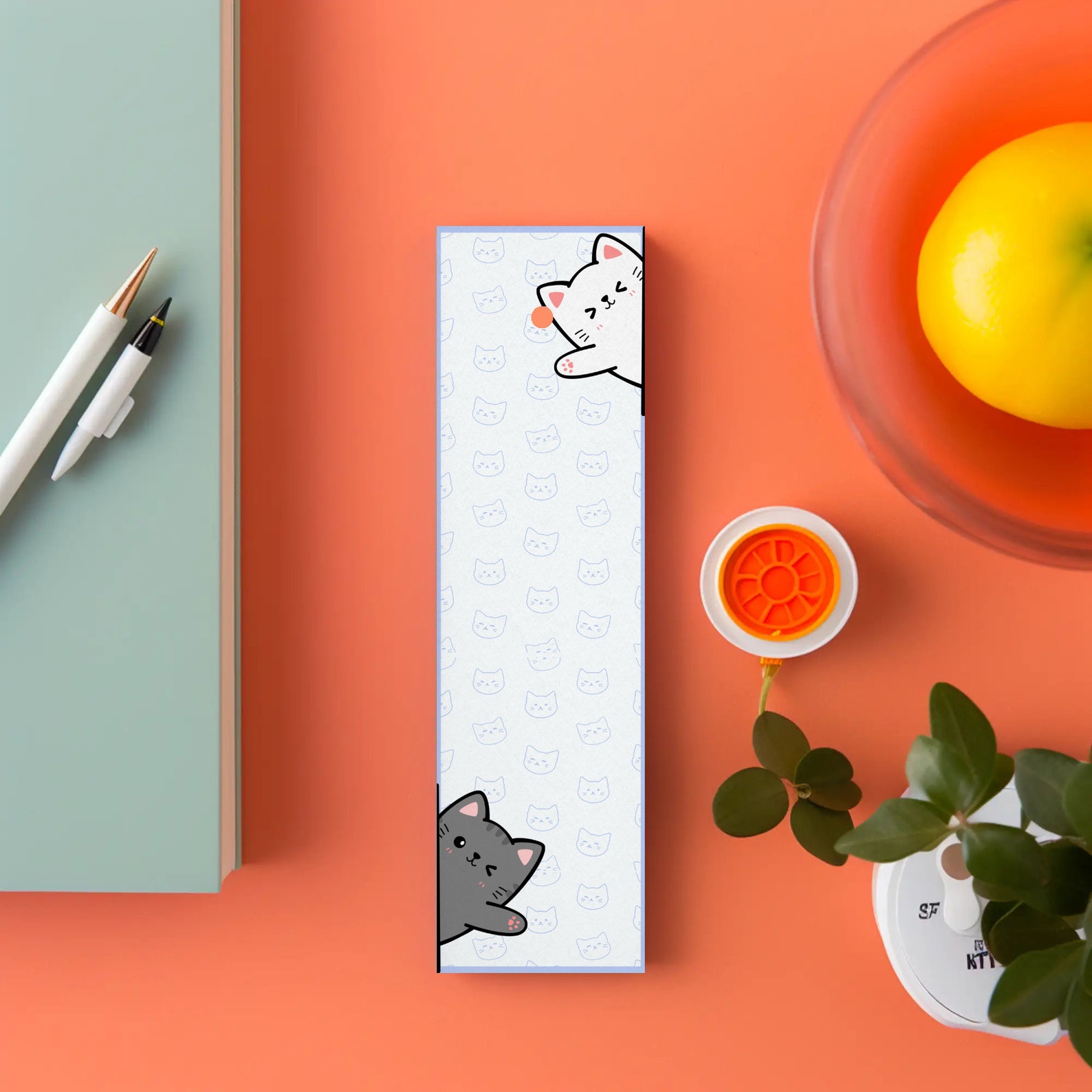 4 Designs Cats Printable Bookmark Digital Bookmark Download PNG and PDF ...