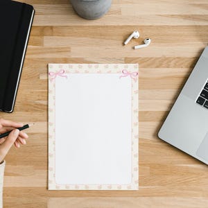 Coquette Printable Writing Paper Set Stationery PDF Digital Letter ...