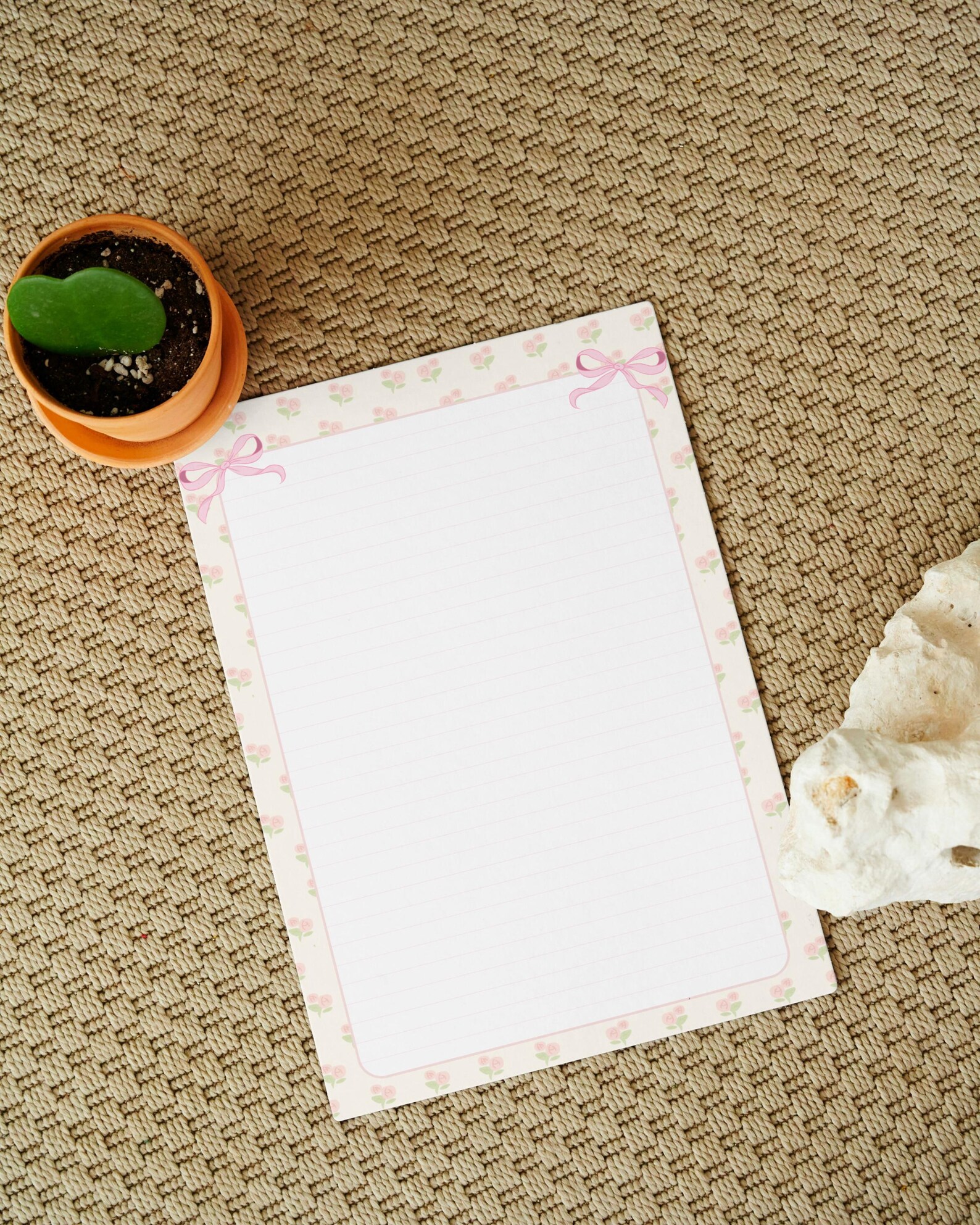 Coquette Printable Writing Paper Set Stationery PDF Digital Letter ...