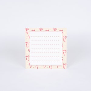 4 Designs Coquette Theme Printable Notepad Cute Stationery Digital Note ...