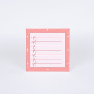 4 Designs Coquette Theme Printable Notepad Cute Stationery Digital Note ...