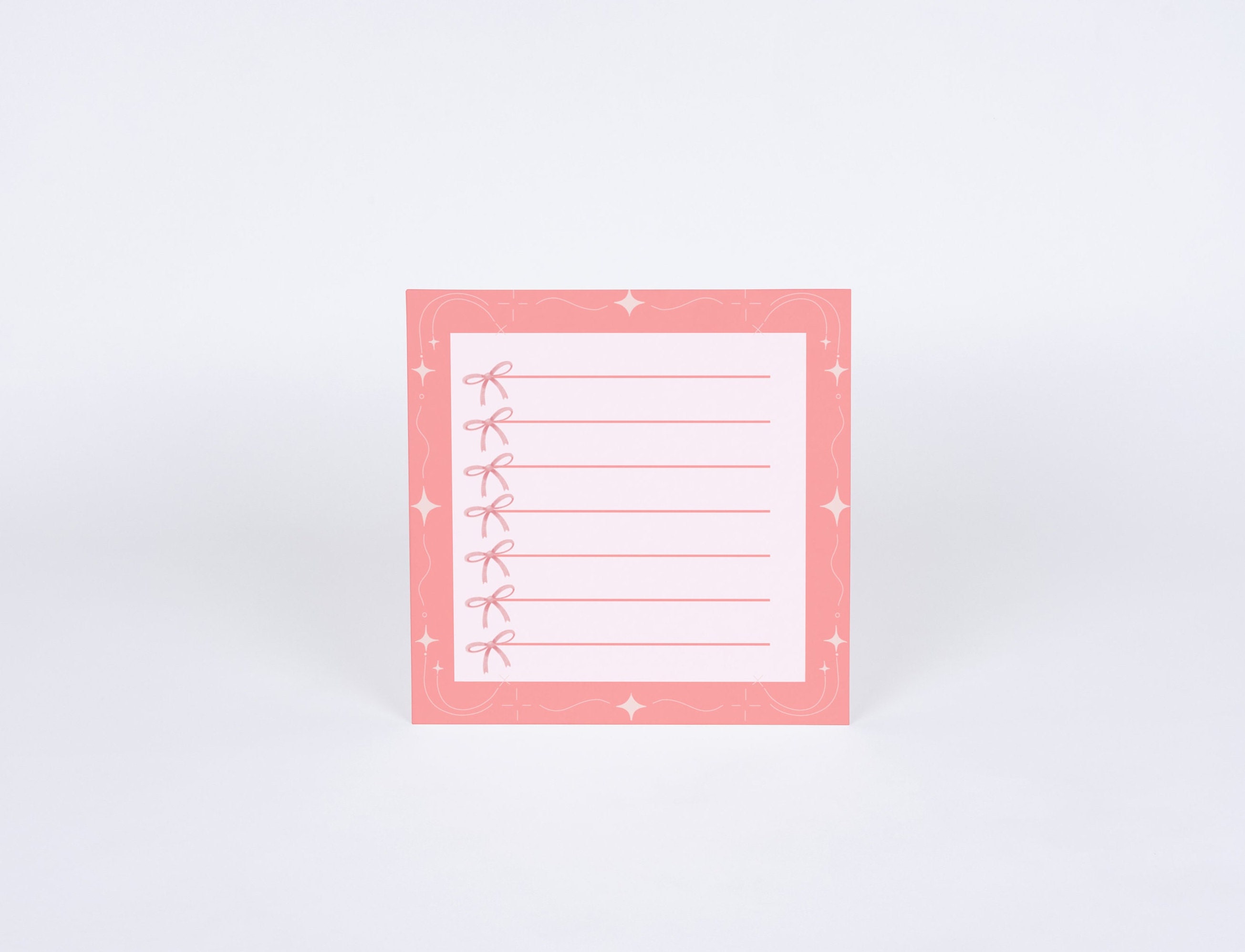 4 Designs Coquette Theme Printable Notepad Cute Stationery Digital Note ...