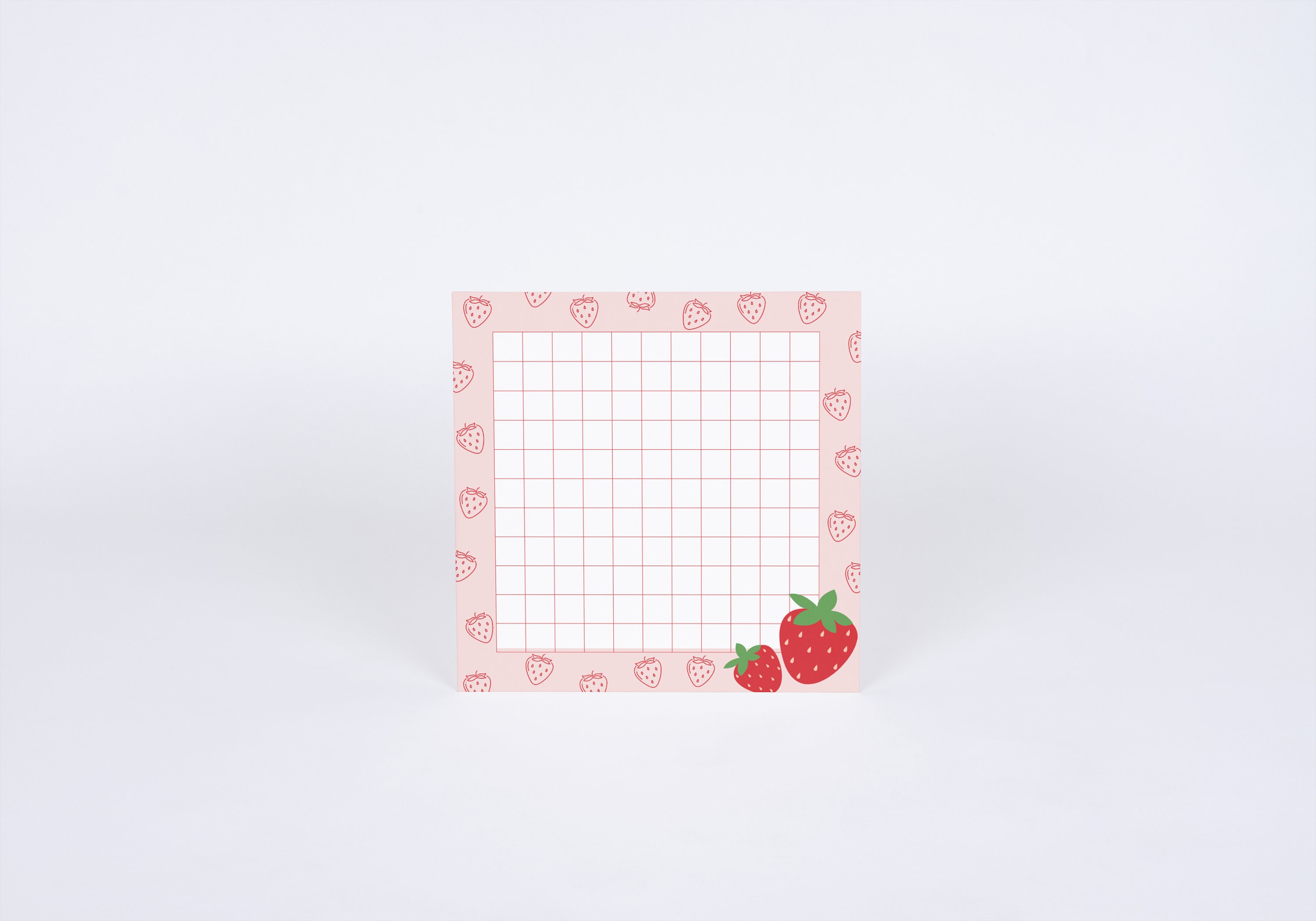 4 Designs Strawberry Theme Printable Notepad 3x3 Inch Digital Download ...