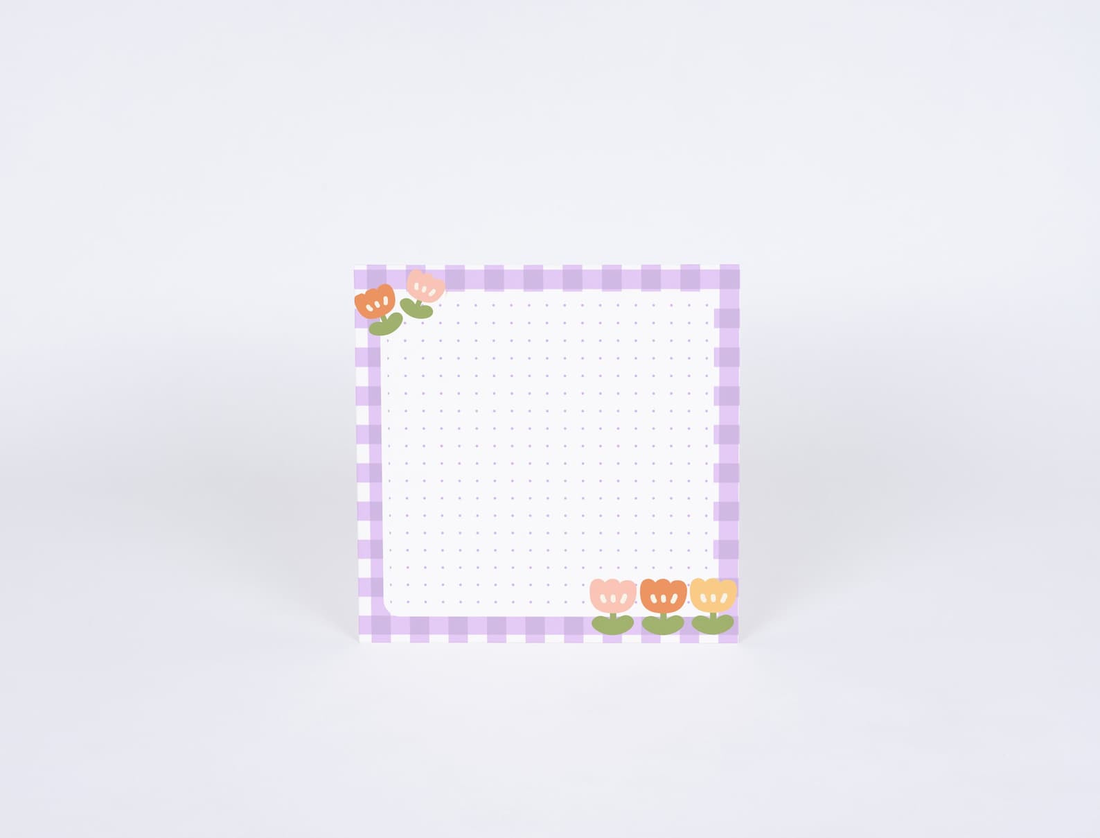 4 Designs Tulips Theme Printable Notepad 3x3 Inch Digital Download Memo ...