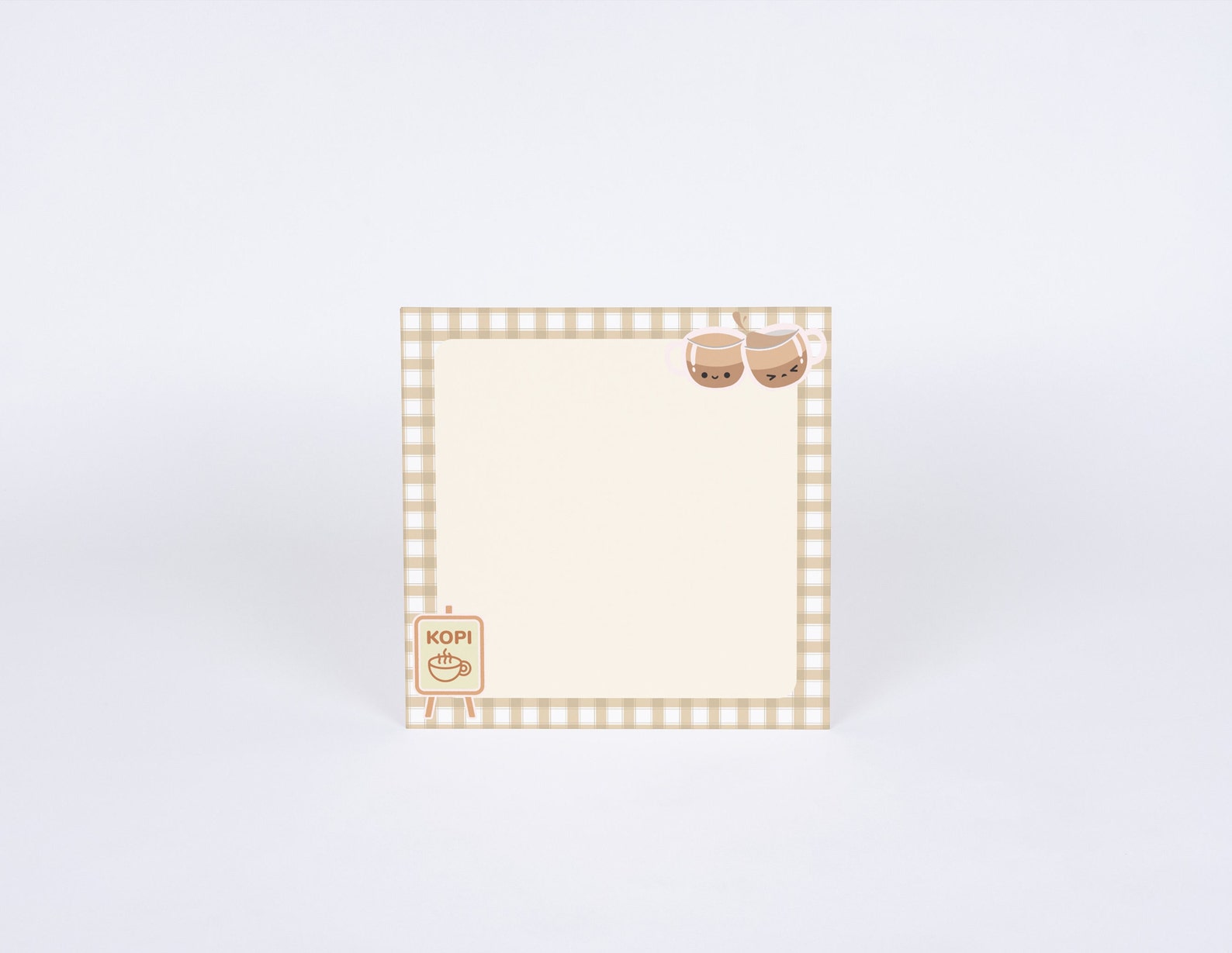 4 Designs Coffee Theme Printable Notepad 3x3 Inch Digital Download Memo ...