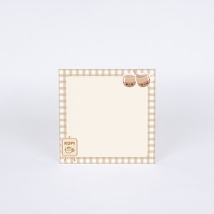 4 Designs Coffee Theme Printable Notepad 3x3 Inch Digital Download Memo ...