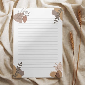 Minimalist Printable Writing Paper Printable Stationery A4 and US ...