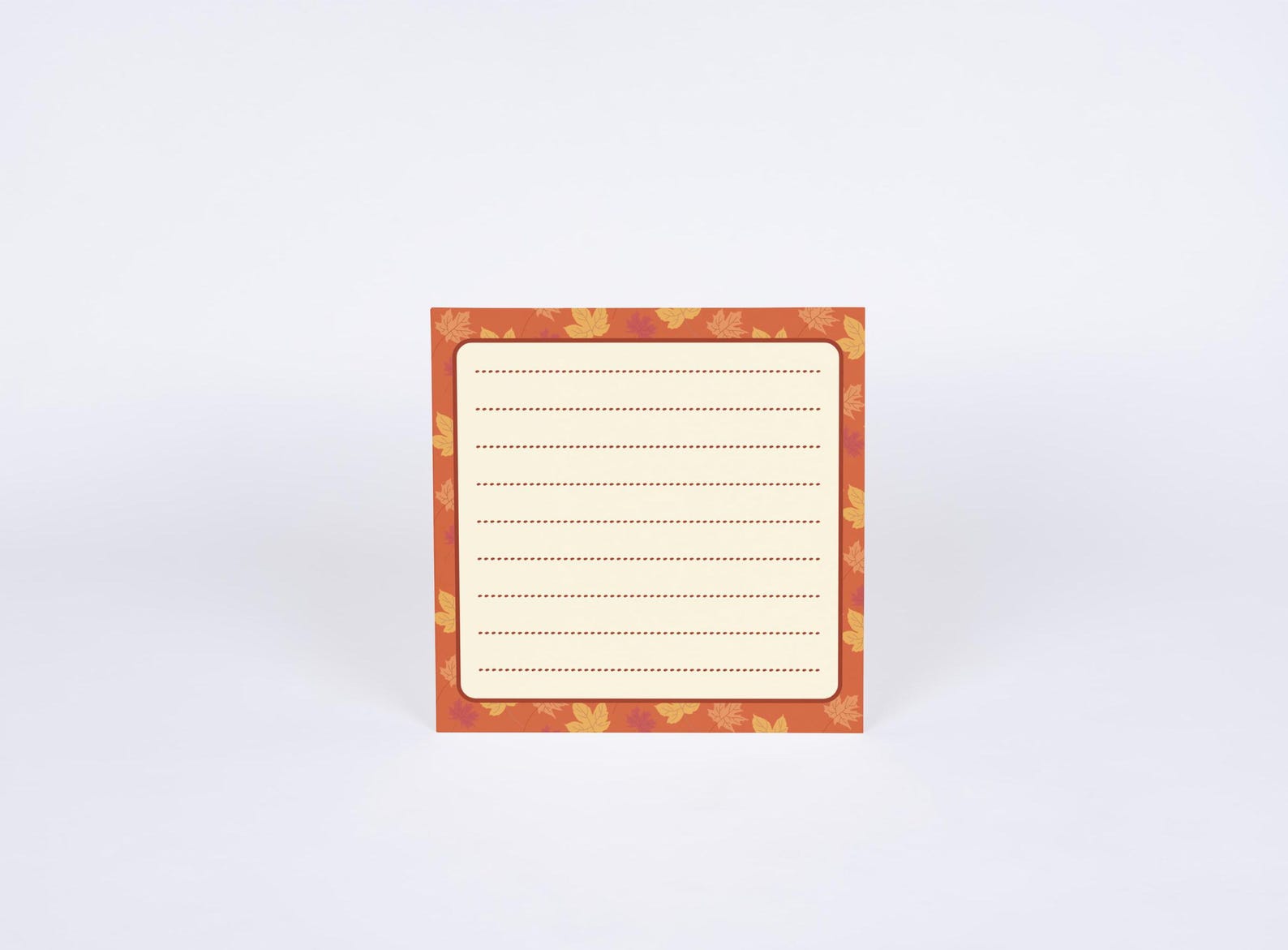 4 Designs Autumn Theme Printable Notepad 3x3 Inch Digital Download Memo ...