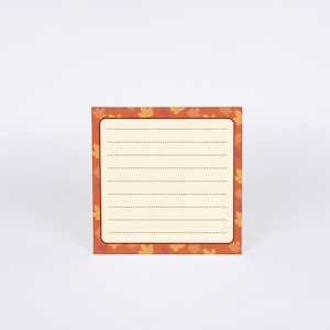 4 Designs Autumn Theme Printable Notepad 3x3 Inch Digital Download Memo ...