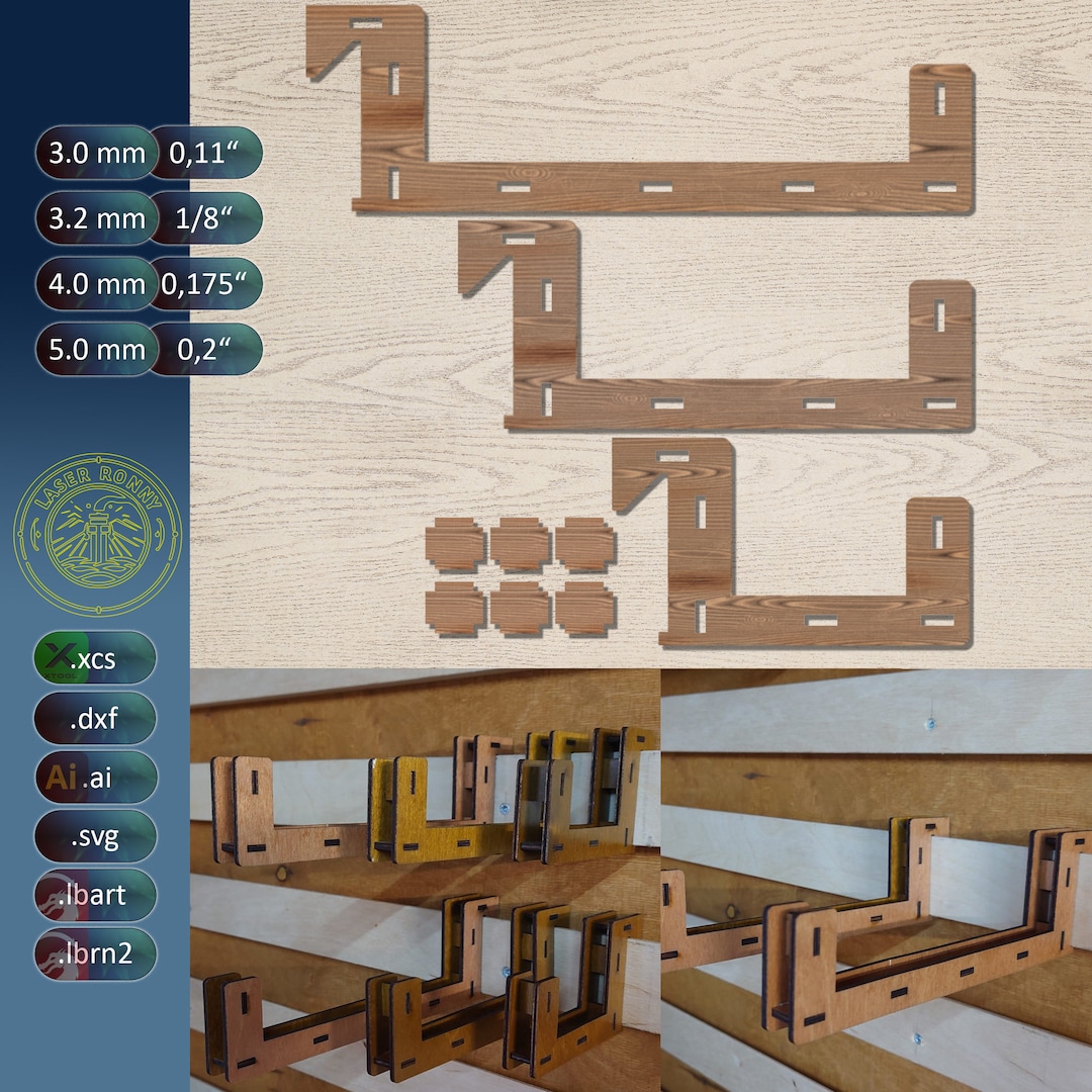 French Cleat Hooks (3 Sizes)- Laser File - Etsy