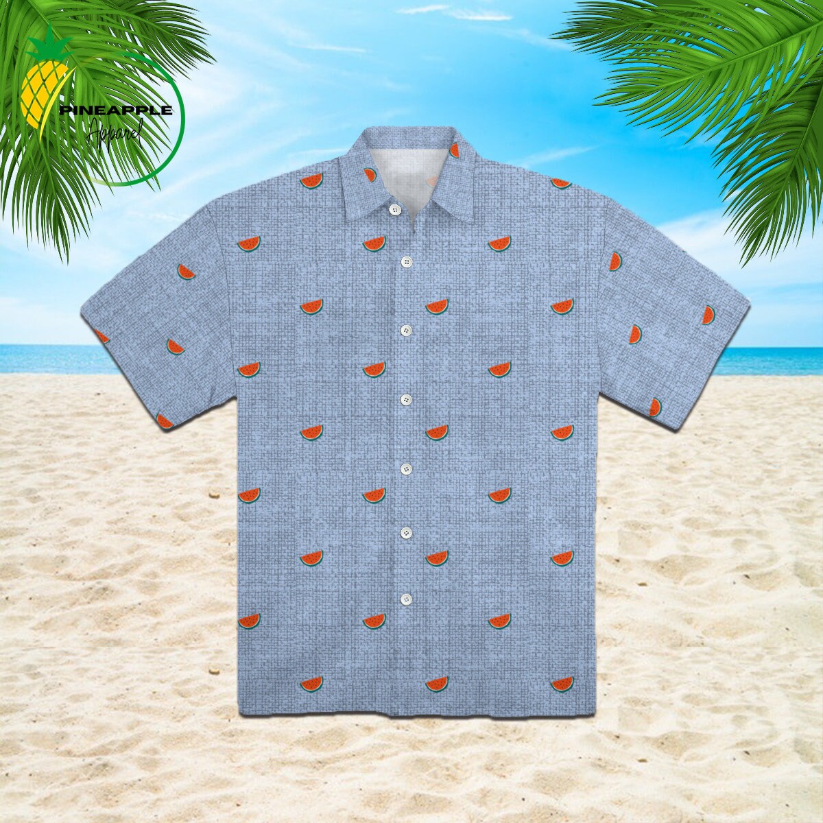 Men's Linen Shirt Watermelon Pure Linen Shirt 100% Linen Beach Linen ...