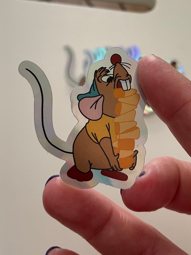 Disney Gus Gus Cinderella Rainbow Vinyl Sticker Waterproof/water Bottle ...