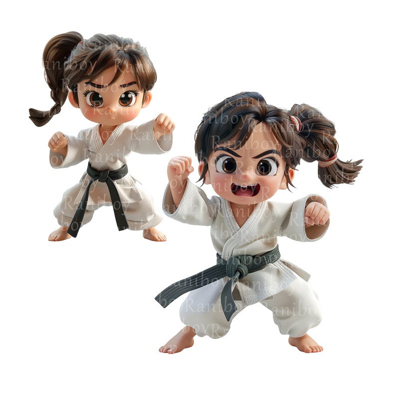 Chibi Girls, Karate Girls, 20 Cartoon Chibi Girls, PNG Transparent ...