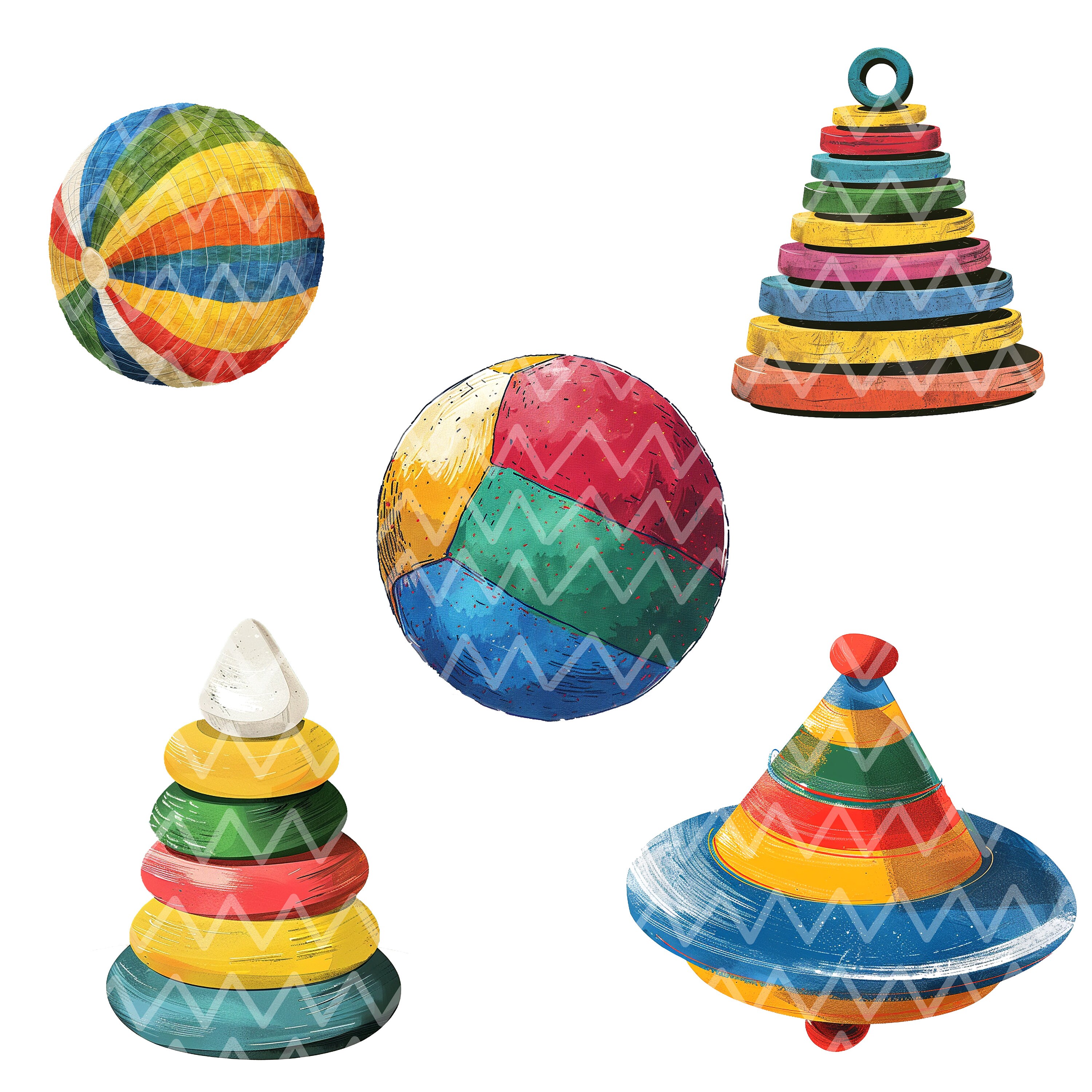 Toys, 20 Watercolour Kid's Toys Cclipart, PNG Transparent Background ...