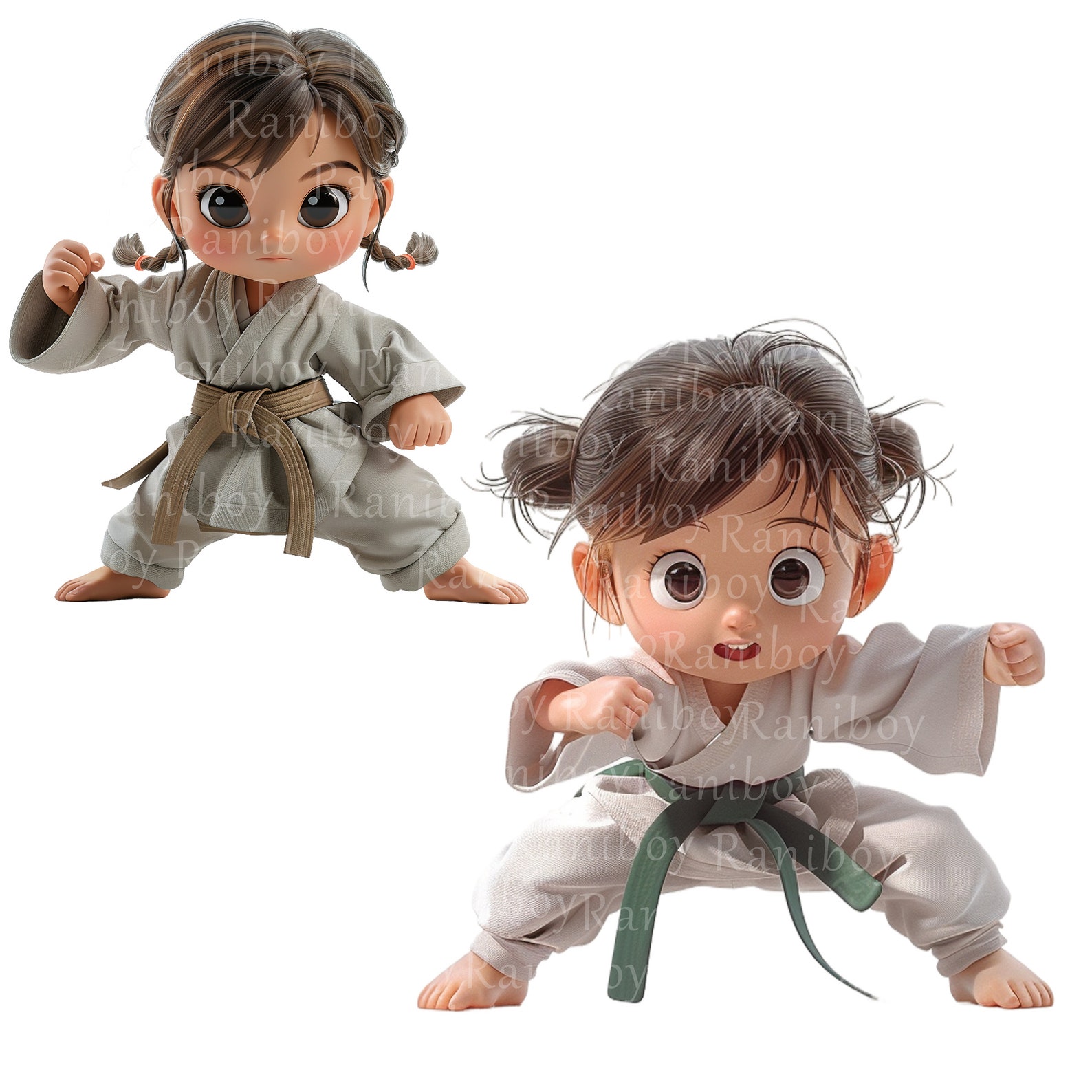 Chibi Girls, Karate Girls, 20 Cartoon Chibi Girls, PNG Transparent ...