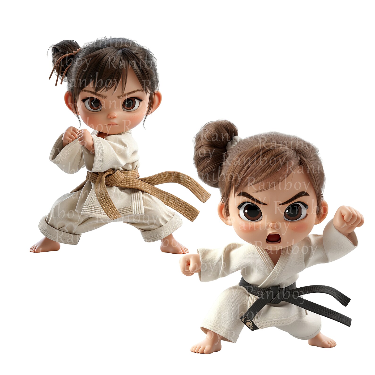 Chibi Girls, Karate Girls, 20 Cartoon Chibi Girls, PNG Transparent ...