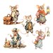Mouse, 20 Book Characters Clipart, Rats, Mice Book Story Digital, PNG ...