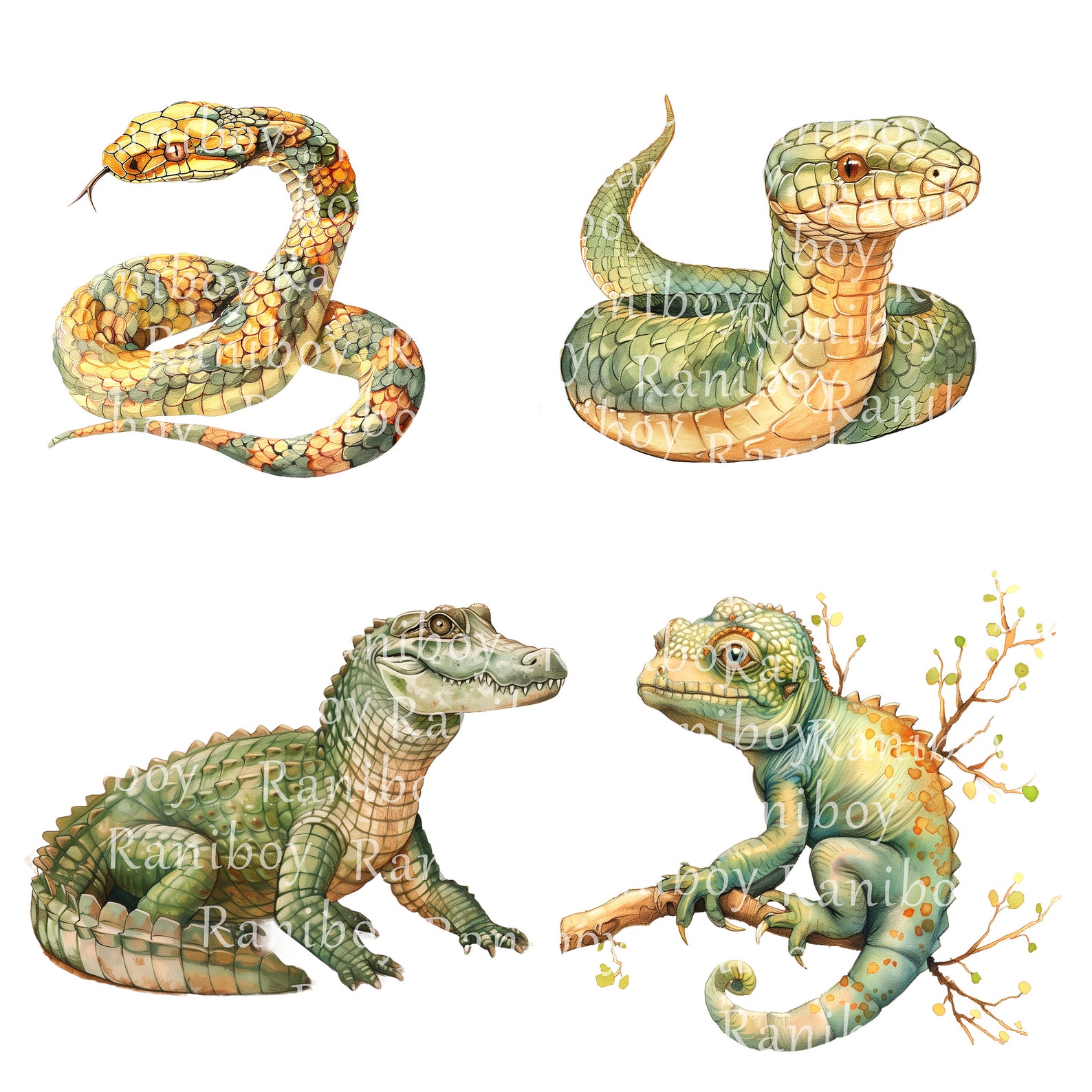Reptiles Clipart, Reptiles Png, 16 PNG Files, Transparent Background ...