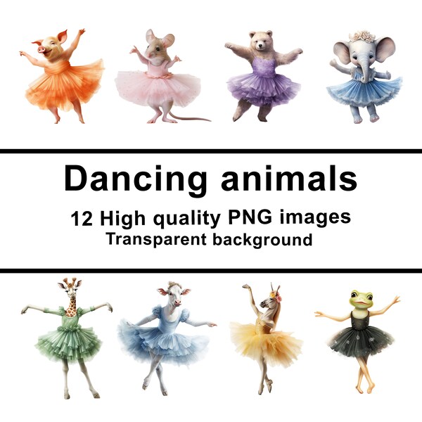 Dancing Animals - Etsy
