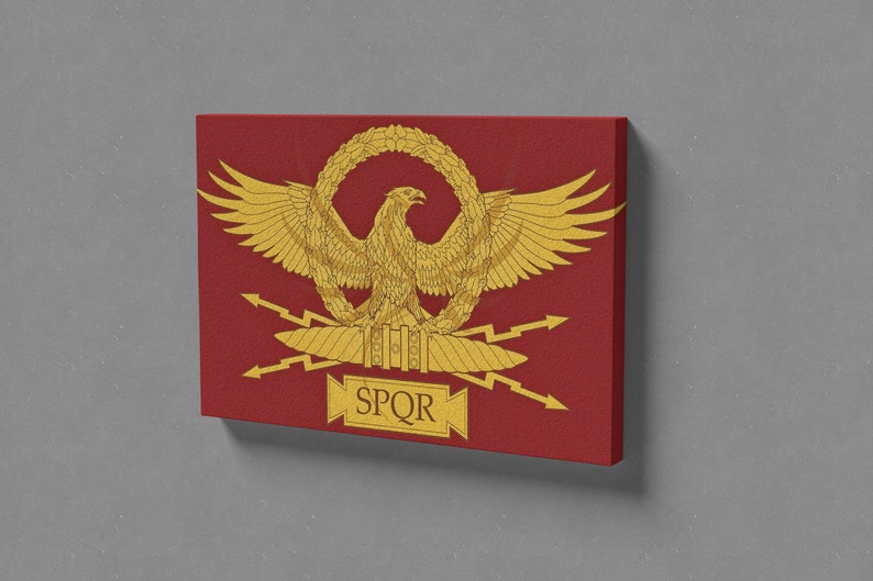 Roman Empire Canvas, SPQR Picture, Flag Wall Art, History Themed Canvas ...