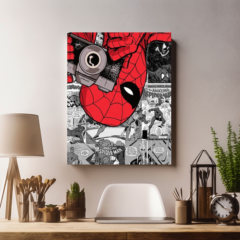 Spiderman Canvas, Spider Man Wall Art, Kids Room Decor, Custom Picture ...
