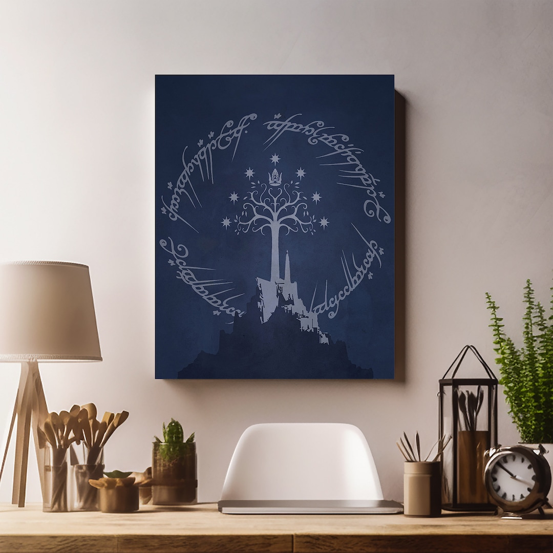 White Tree of Gondor, Lord of the Rings Canvas, LOTR Decor, Life Tree ...